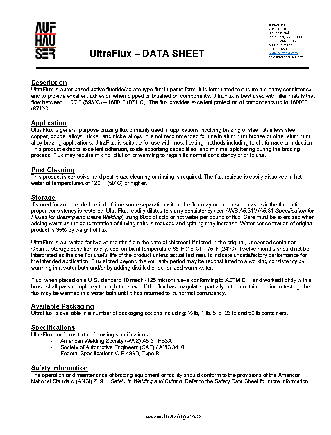 Aufhauser - UltraFlux